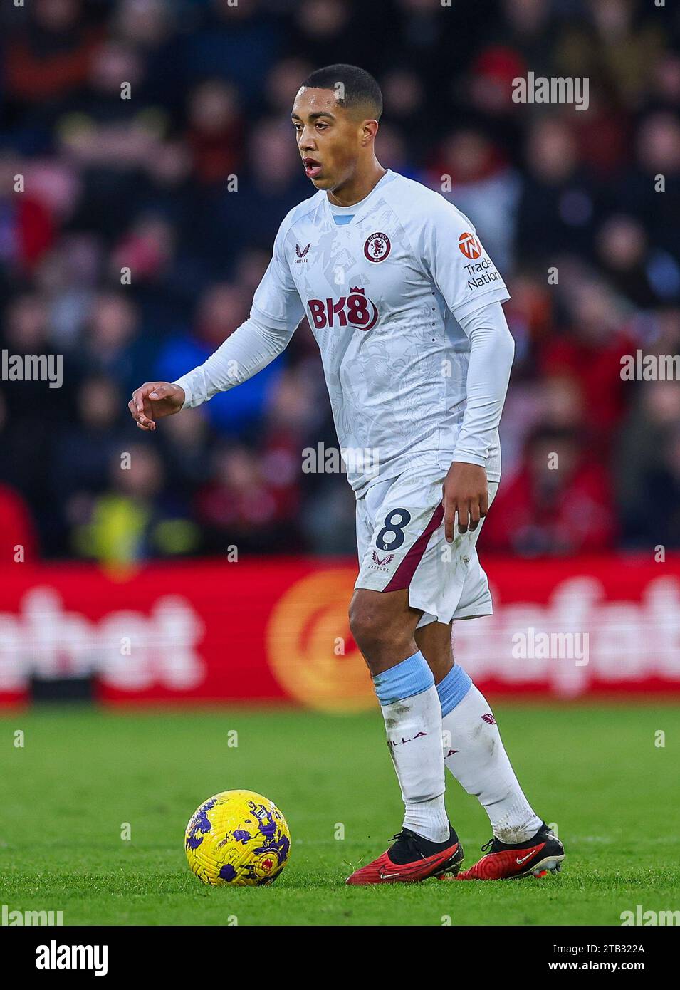 Aston Villas Youri Tielemans In Action During The Premier League Match
