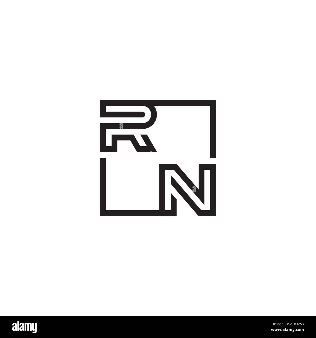 RN initial logo letters in high quality professional design that will ...