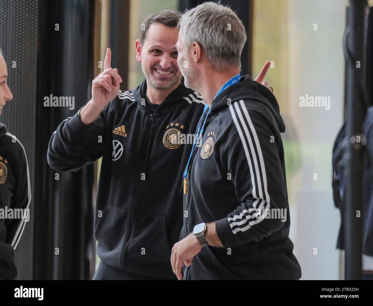 Frankfurt, Deutschland. 04th Dec, 2023. Joti Chatzialexiou (DFB, Sportlicherleiter), Christian ...