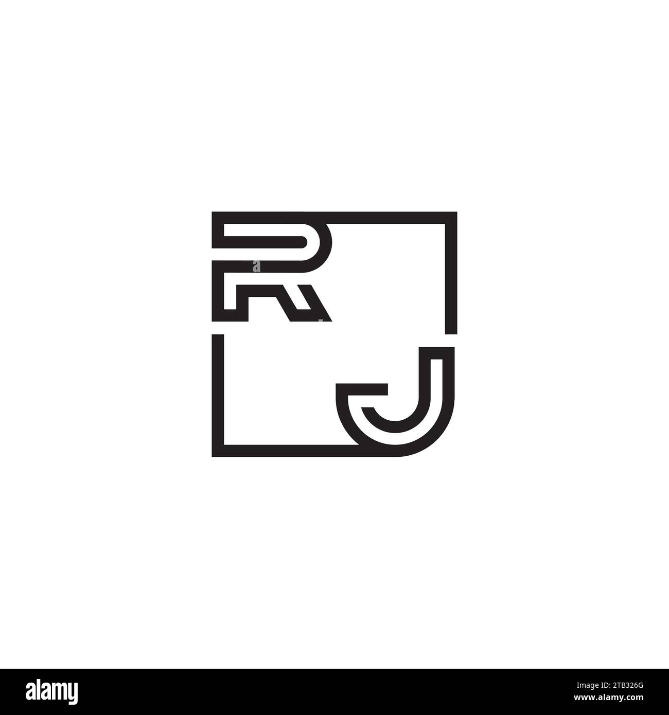 RJ initial logo letters in high quality professional design that will ...