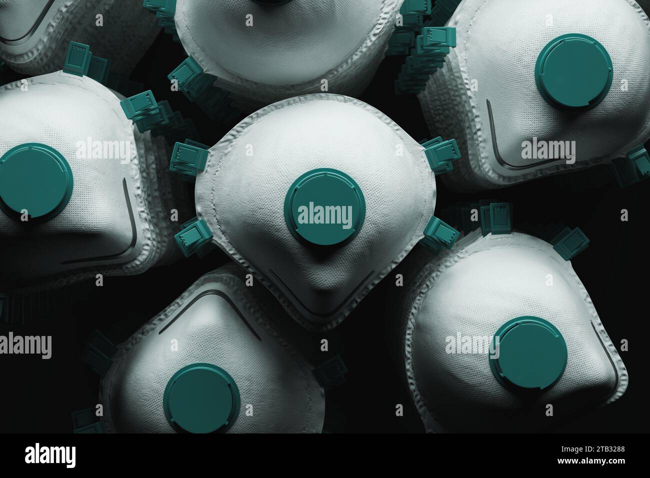 Massive Pile of N95 Respiratory Masks for Health Safety Protection ...