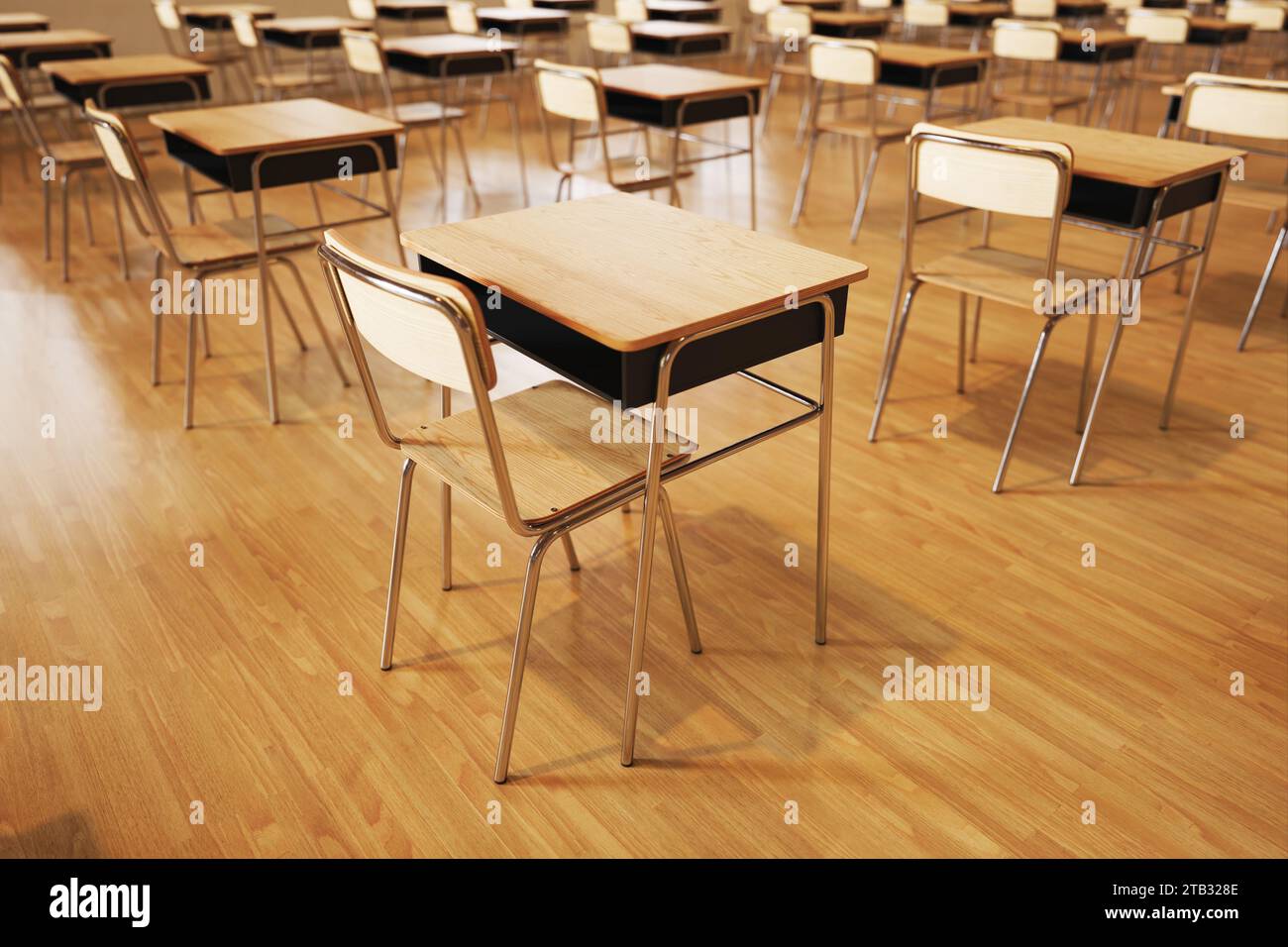 Quiet school classroom rows empty hi-res stock photography and images - Alamy
