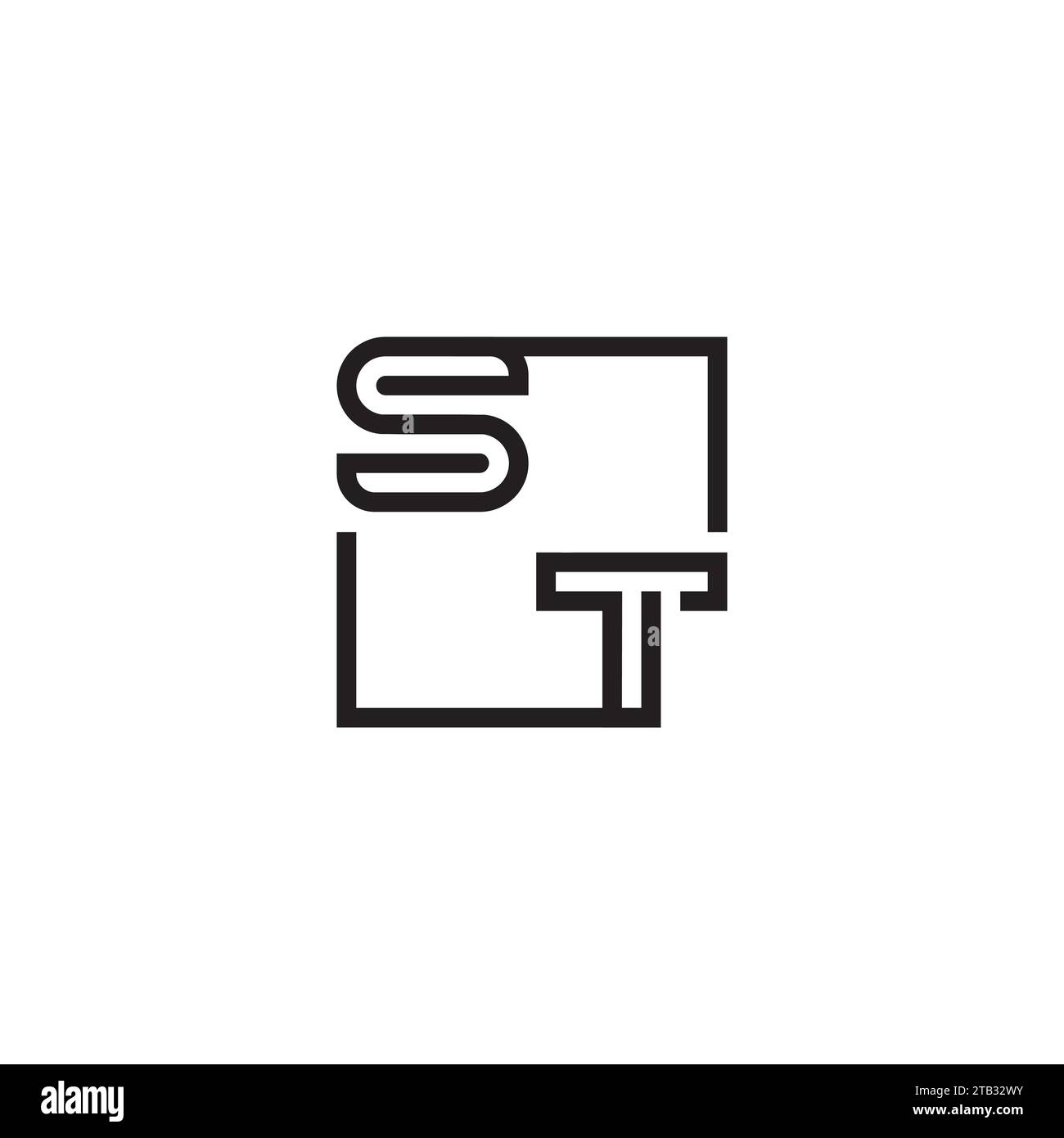 Letter st logo Black and White Stock Photos & Images - Alamy