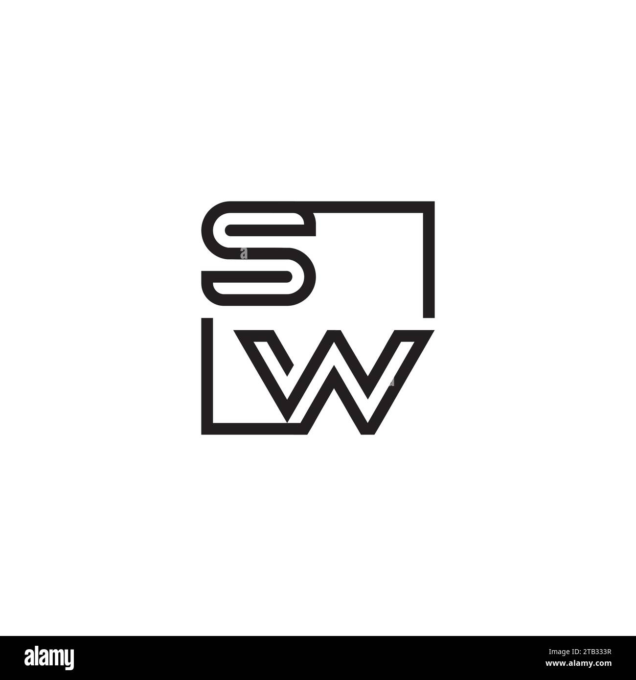 SW initial logo letters in high quality professional design that will ...