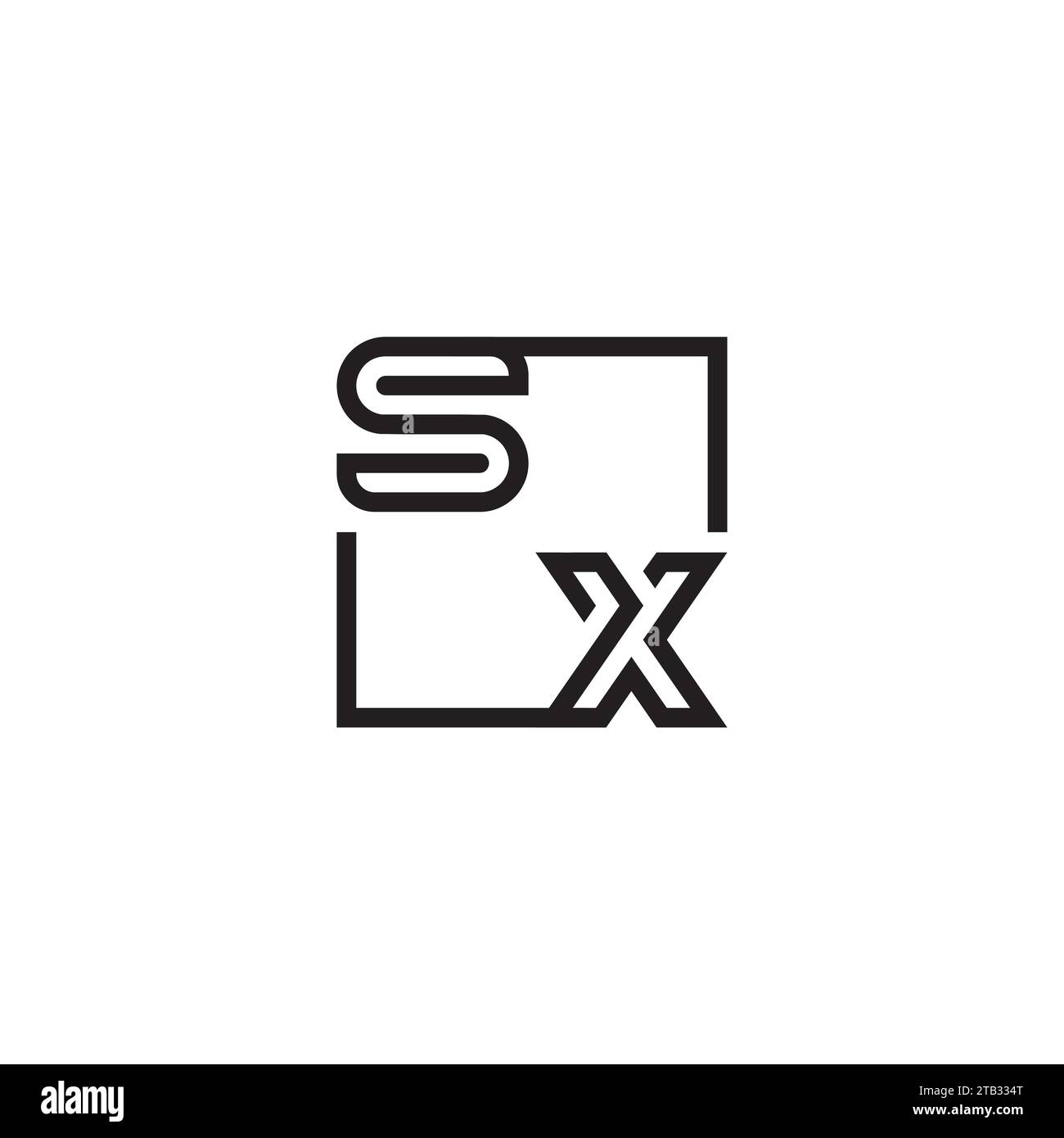 SX initial logo letters in high quality professional design that will ...