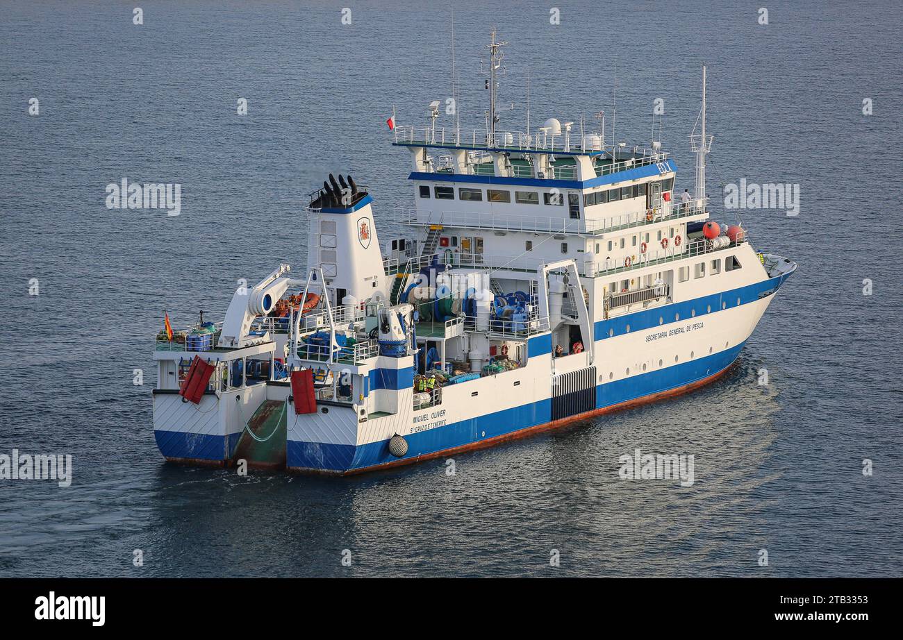 Fishery research vessel B/O MIGUEL OLIVER in Santa Cruz/Tenerife ...
