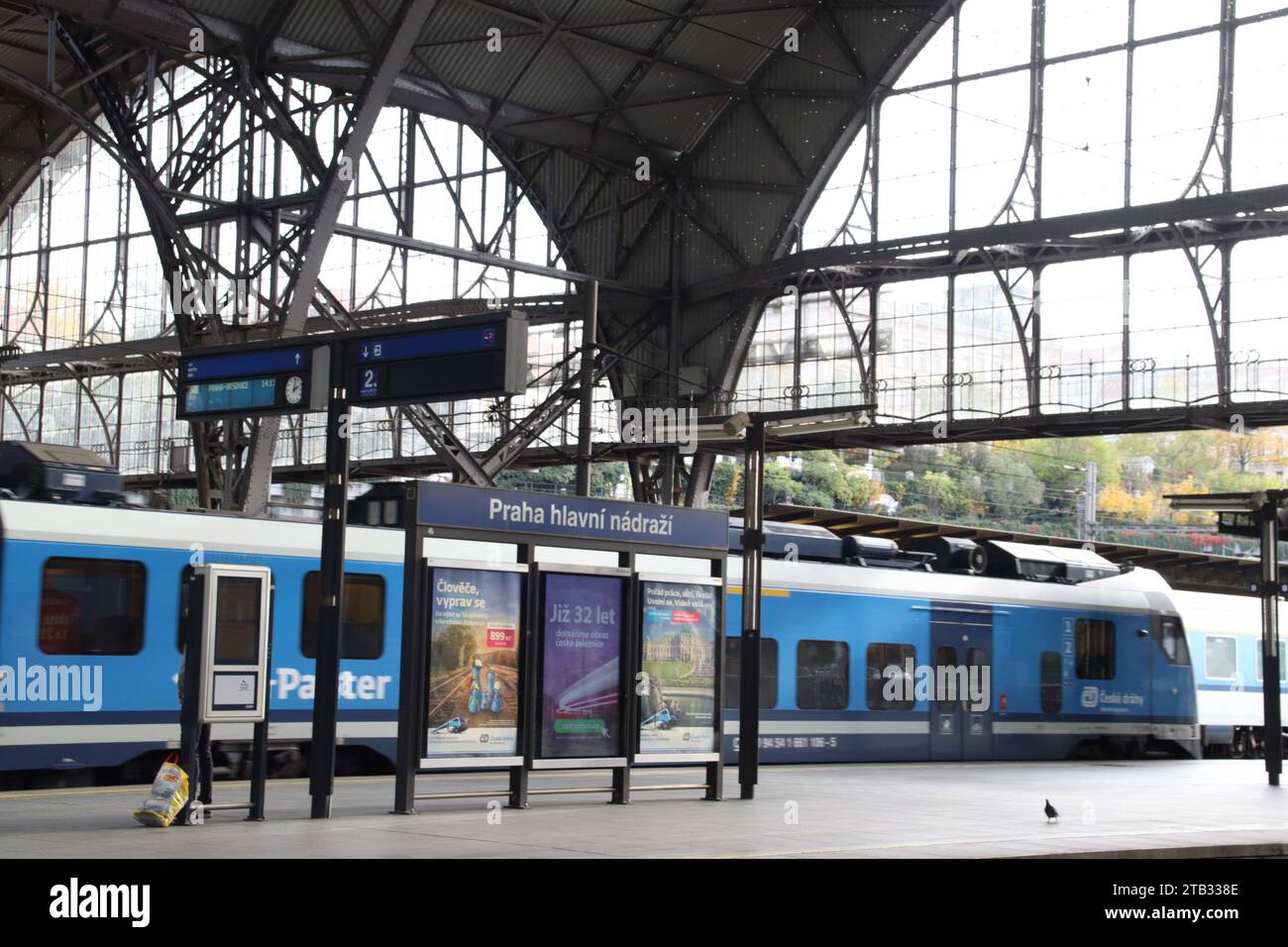 Praha hlavni nadrazi, Prague central station Stock Photo - Alamy