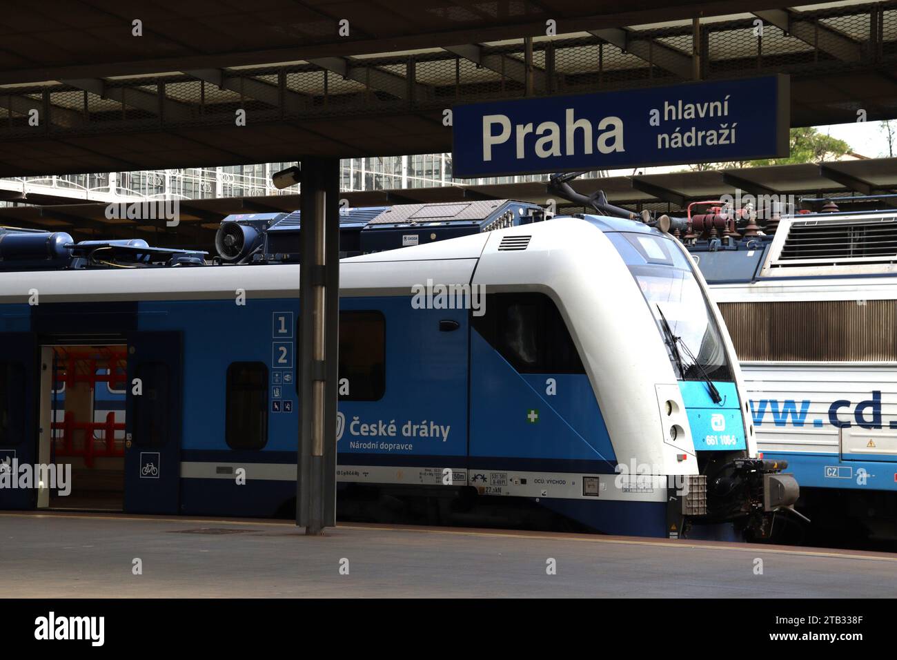 Praha hlavni nadrazi, Prague central station Stock Photo - Alamy