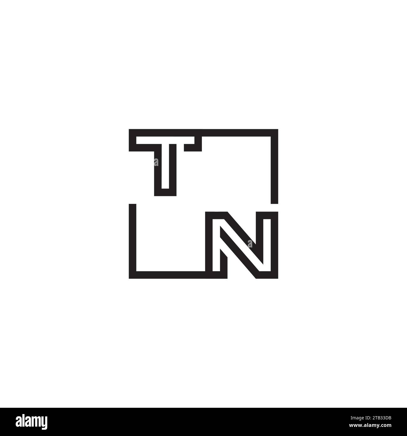 TN initial logo letters in high quality professional design that will ...