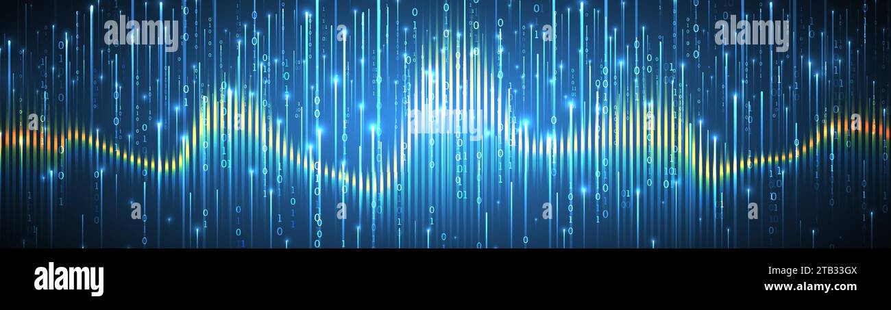 Technology background. Big data concept. Binary computer code. Hand ...