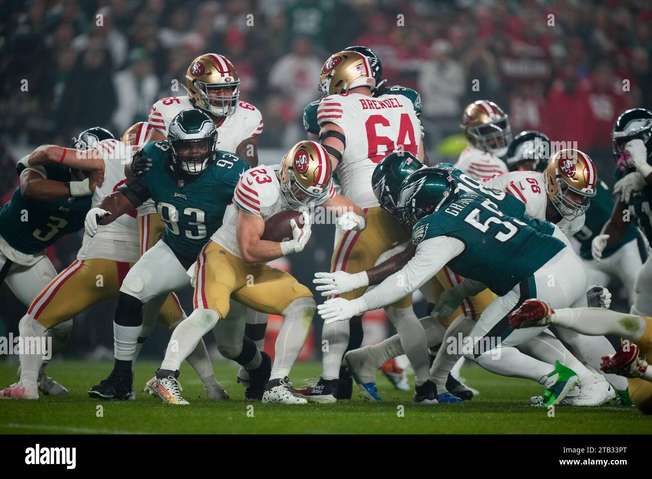 San Francisco 49ers' Christian McCaffrey plays during an NFL football ...