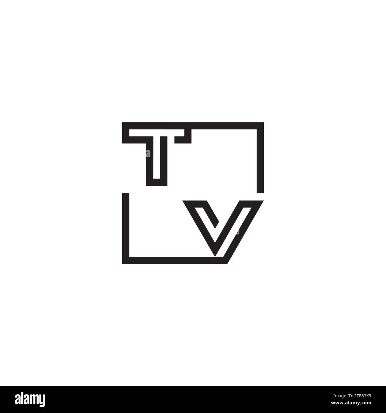 TV initial logo letters in high quality professional design that will ...