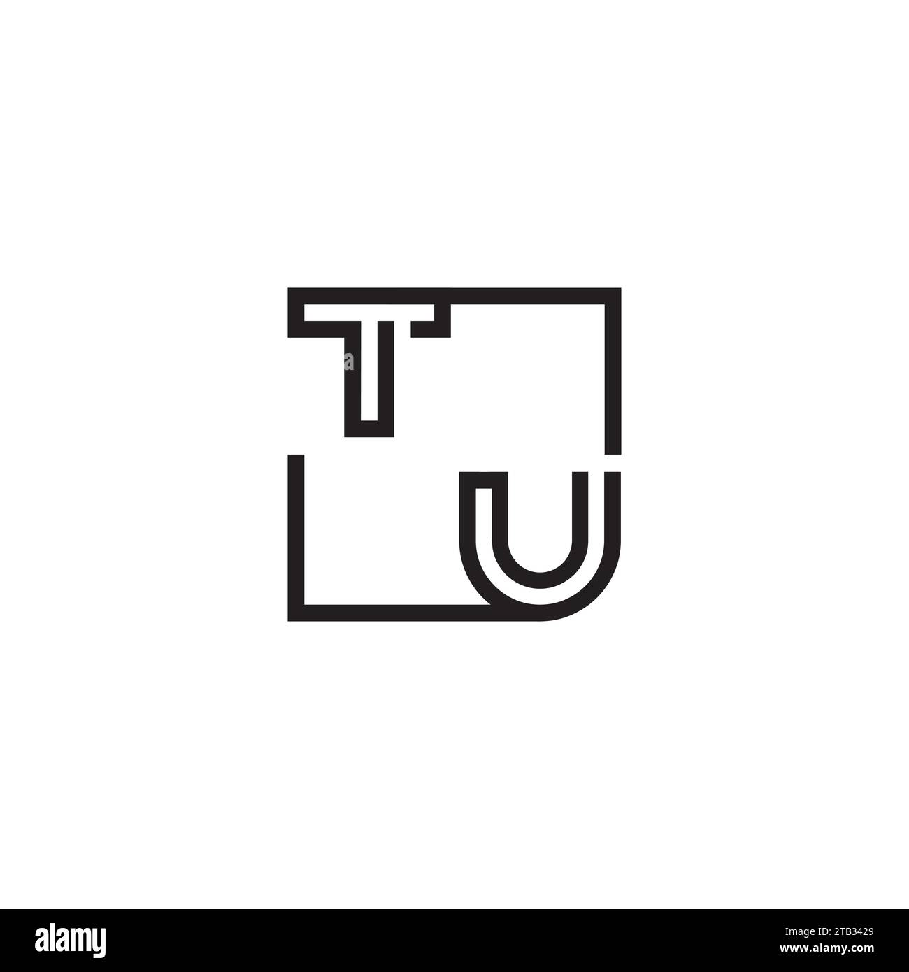 TU initial logo letters in high quality professional design that will ...