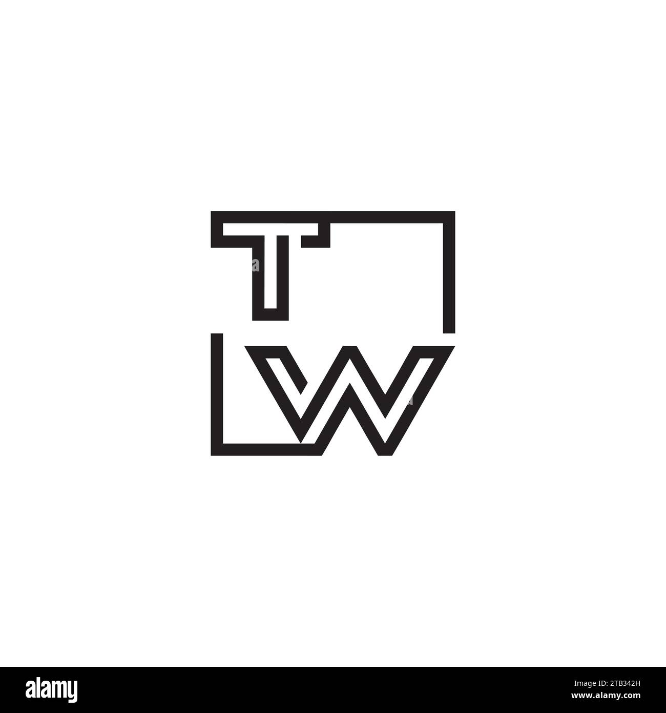 TW initial logo letters in high quality professional design that will ...