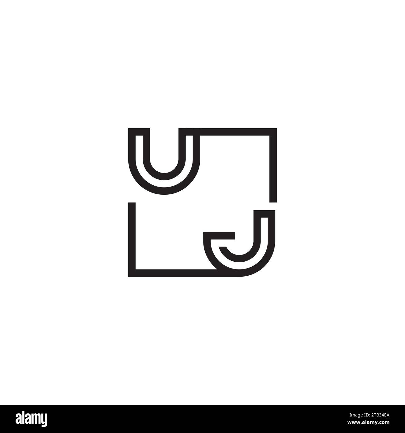 Uj minimal logo design Stock Vector Images - Alamy