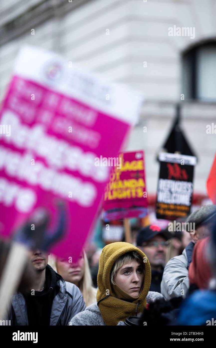 People gather during a demonstration against racism outside the BBC ...