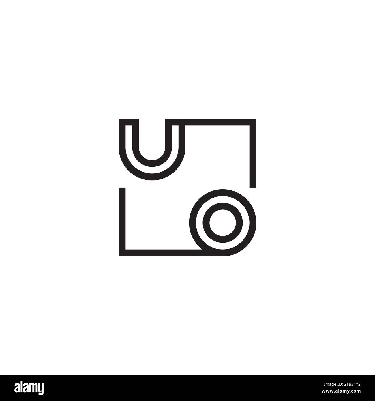 UO initial logo letters in high quality professional design that will ...