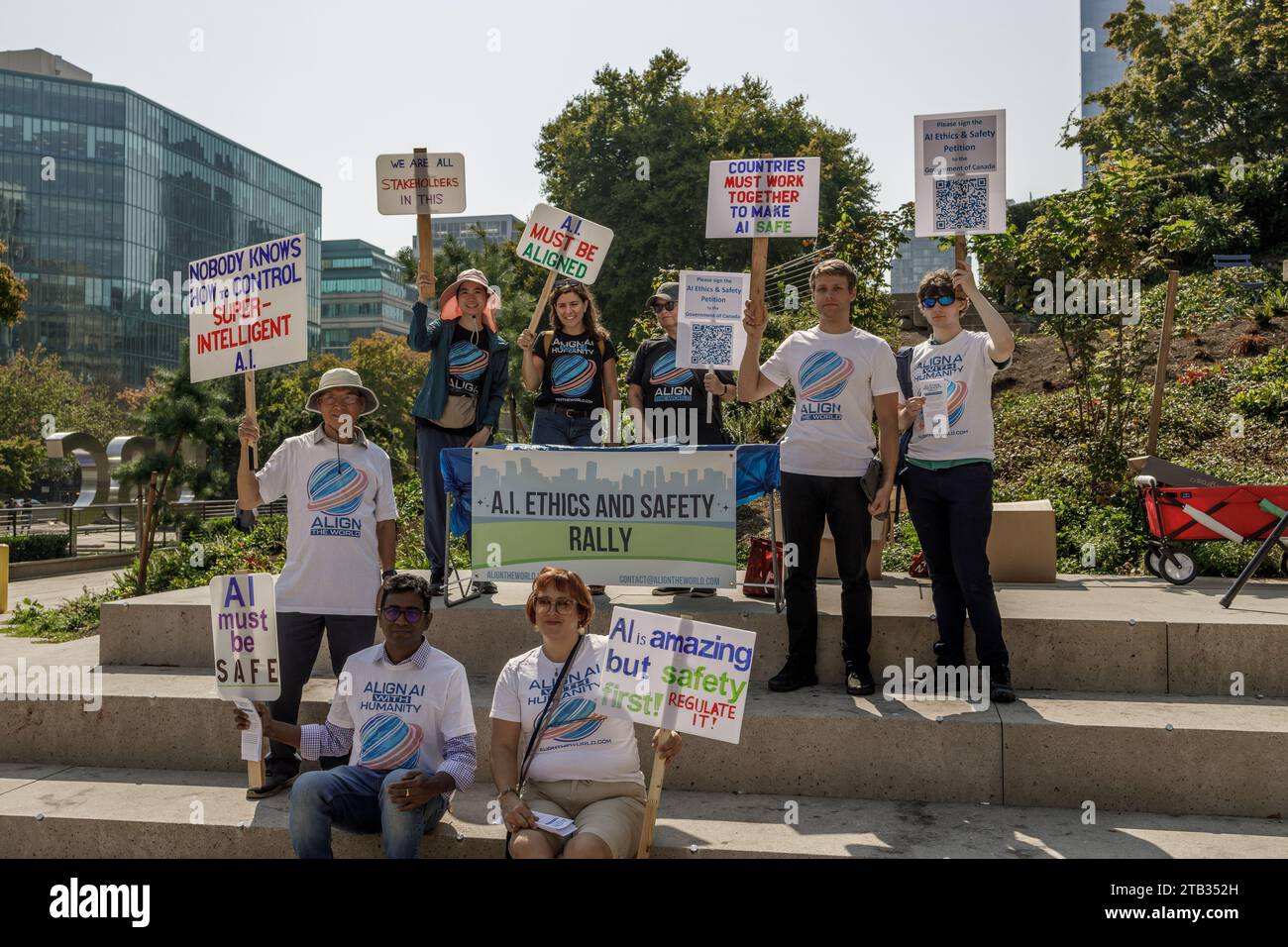 Vancouver, Canada - August 26,2023: A.I. Ethics and Safety Rally in ...
