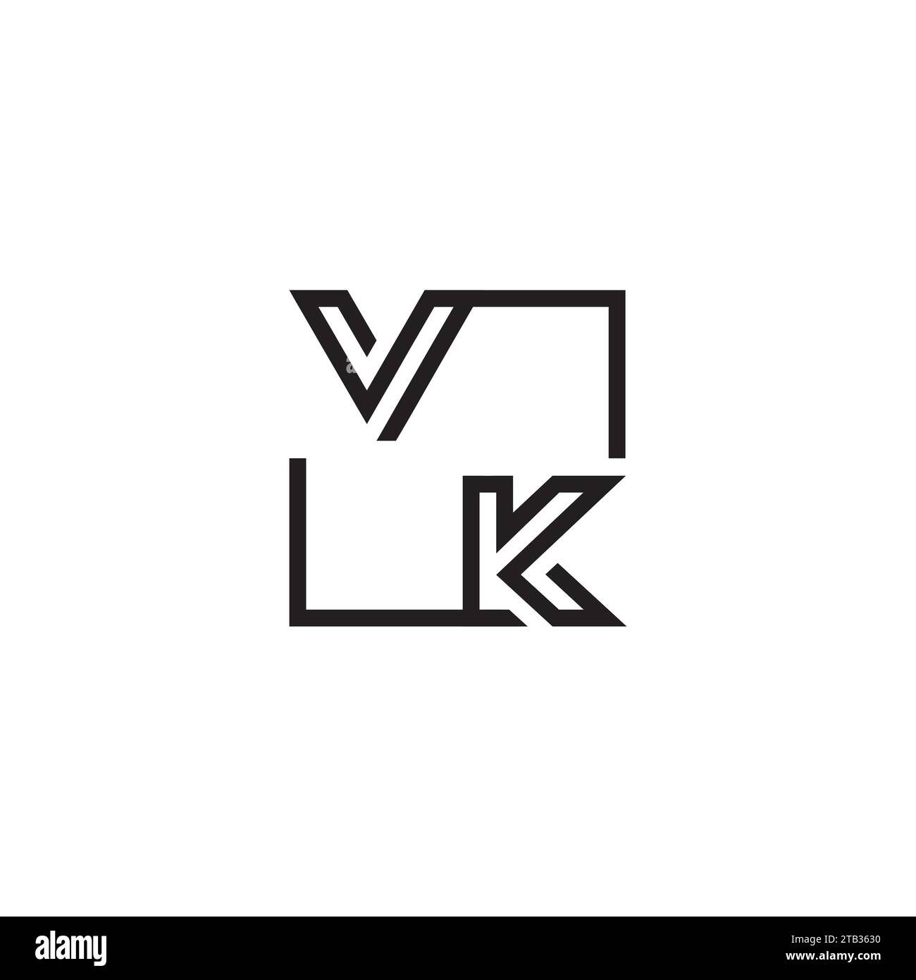 VK initial logo letters in high quality professional design that will ...