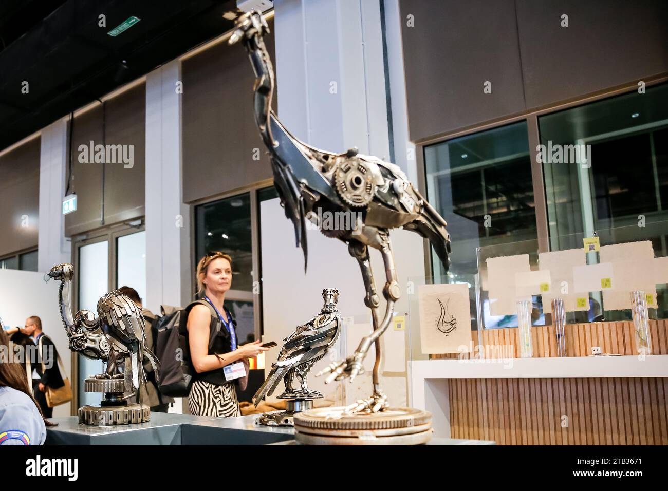 Participant visits an exhibition in Turkiye Pavilion during the COP28 ...
