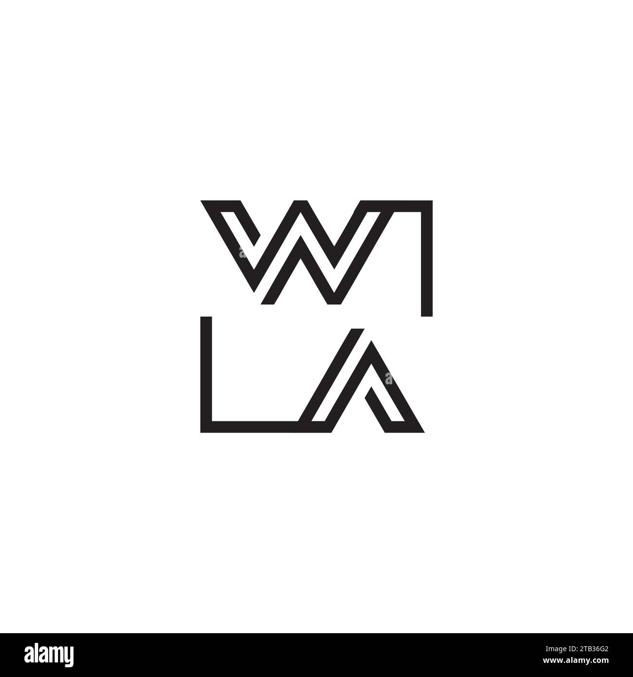 Wa logo design Black and White Stock Photos & Images - Alamy