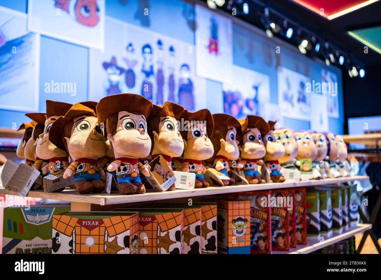 Stuffed animals from the 'Toy Story' movie during a visit to Pixar's ...