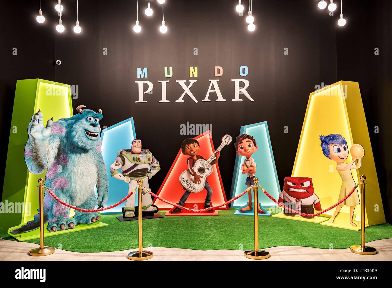 Entrance to visit Pixar's Media Day exhibition, at the IFEMA Madrid ...