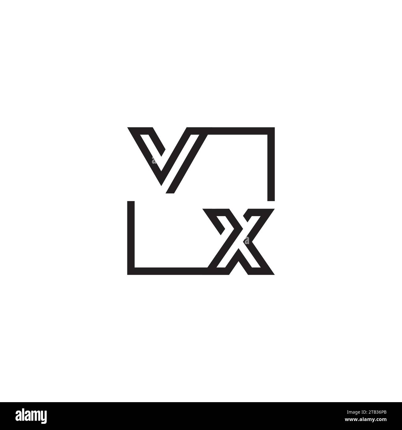 VX initial logo letters in high quality professional design that will ...