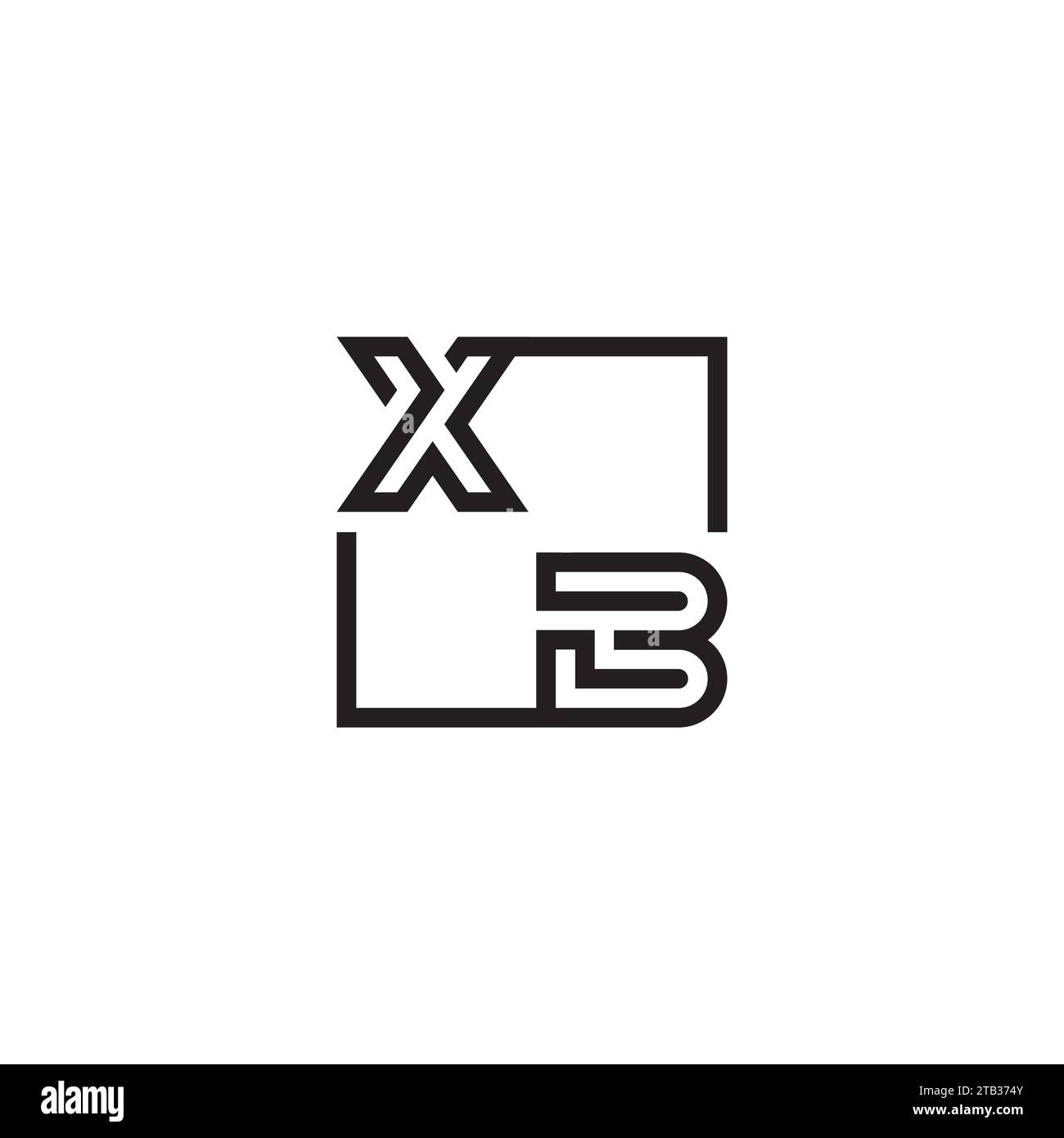 XB initial logo letters in high quality professional design that will ...