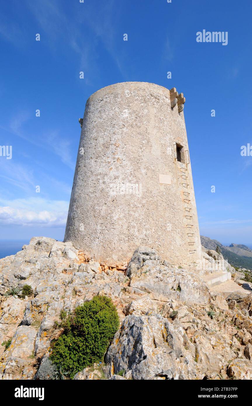 Formentor Cape, Albercutx watchtower. Majorca, Balearic Islands, Spain ...