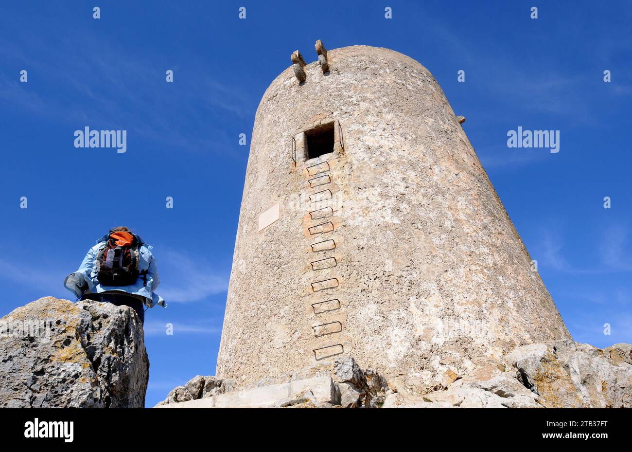 Formentor Cape, Albercutx watchtower. Majorca, Balearic Islands, Spain ...