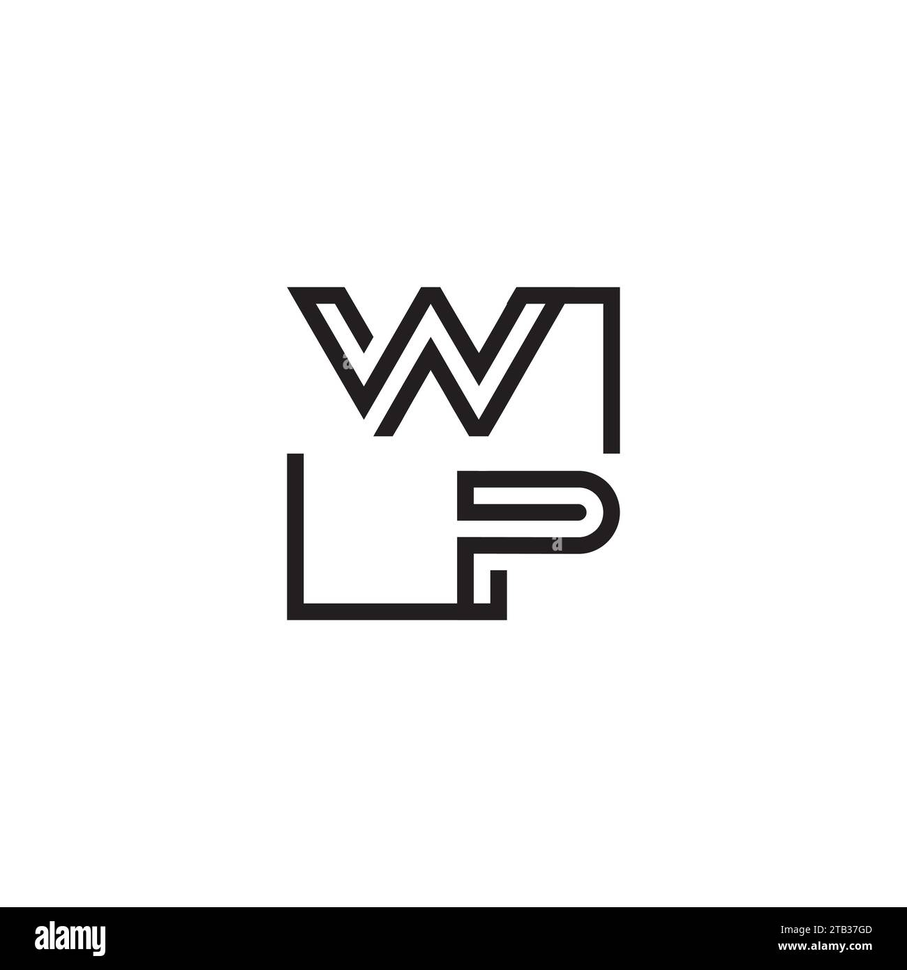WP initial logo letters in high quality professional design that will ...