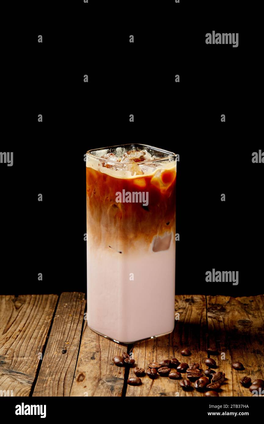 Raw Coconut Milk Latte, Thick Coconut Milk and Coffee Stock Photo - Alamy