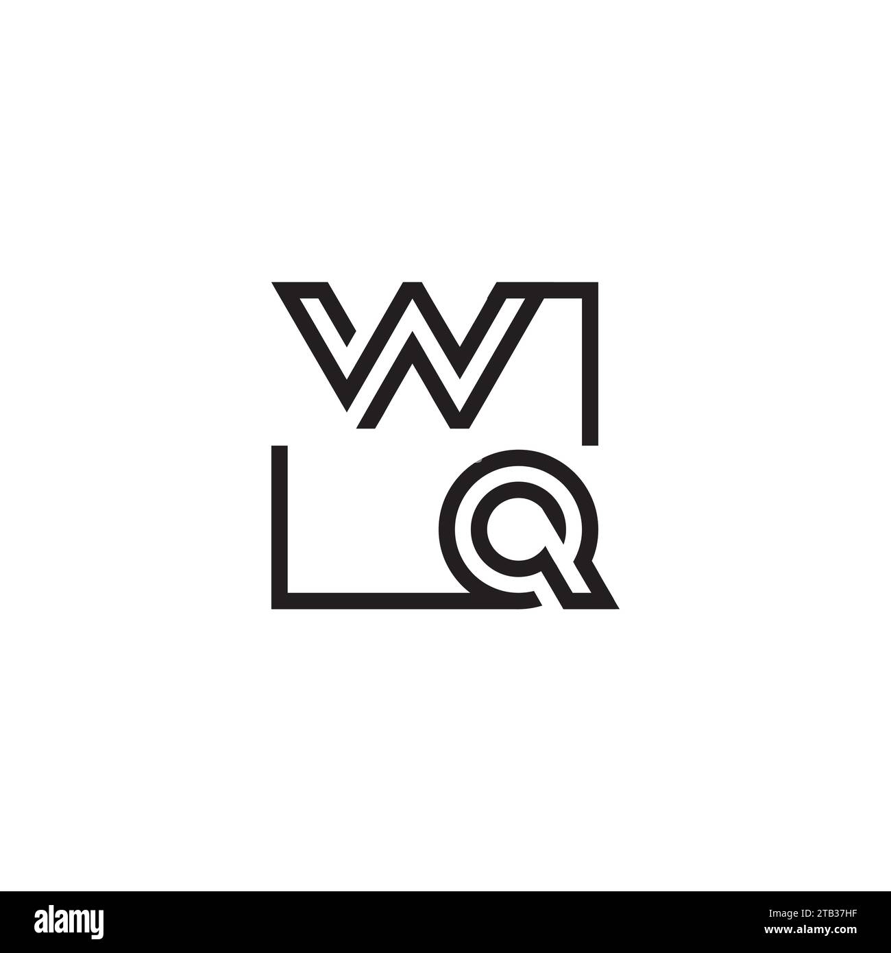 WQ initial logo letters in high quality professional design that will ...