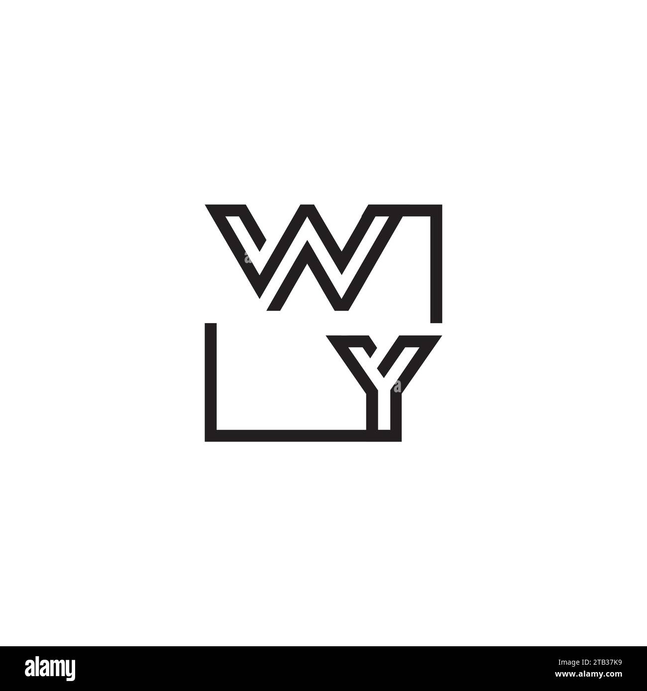 WY initial logo letters in high quality professional design that will ...