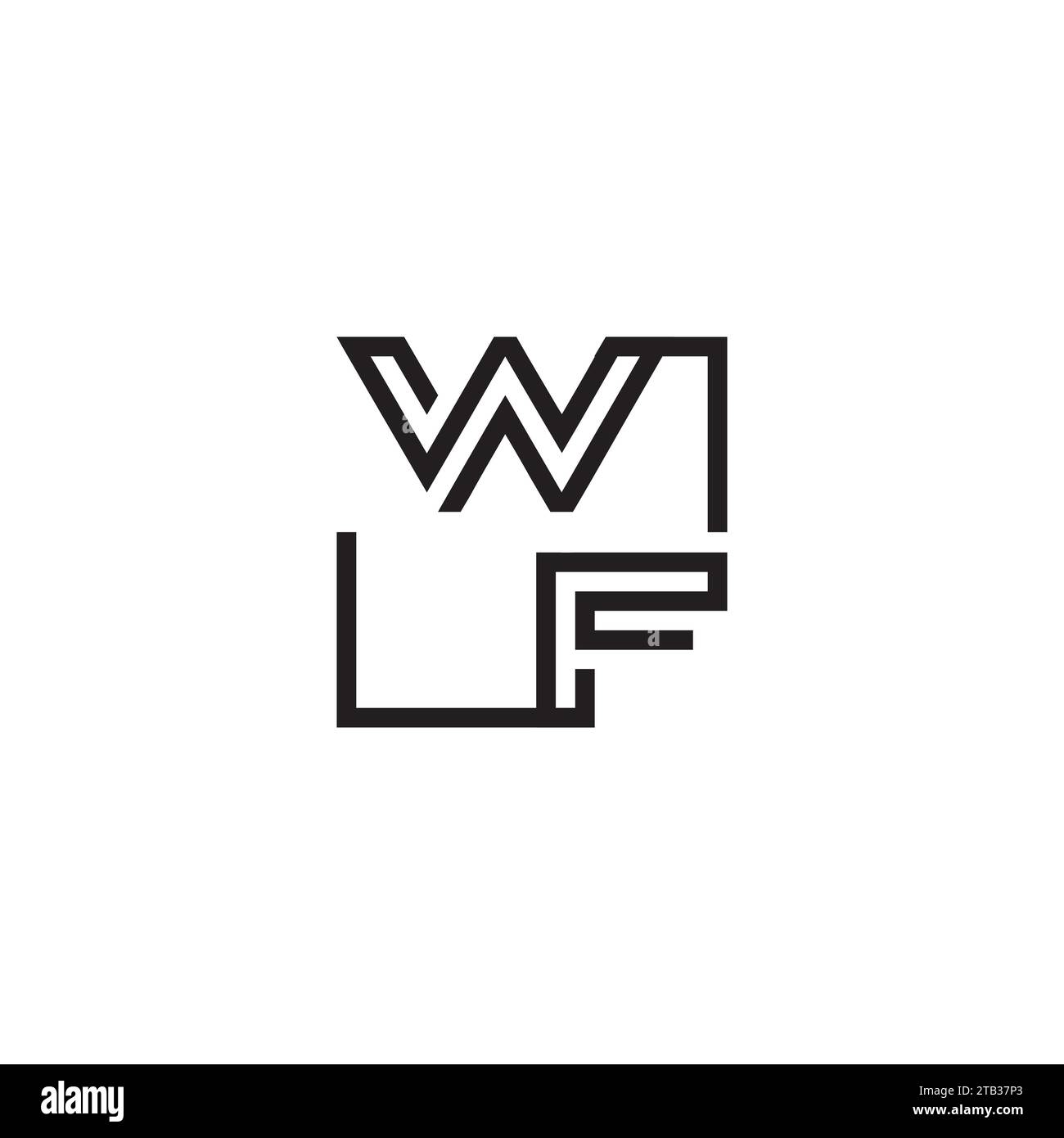 WF initial logo letters in high quality professional design that will ...