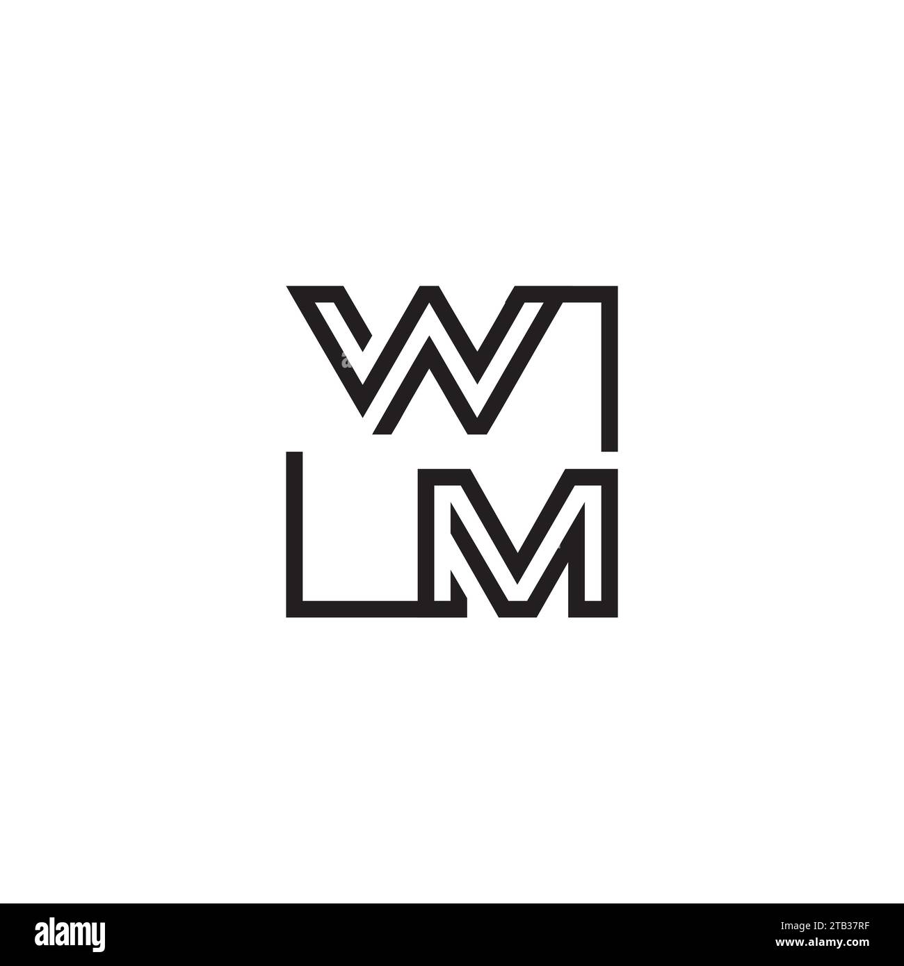 WM initial logo letters in high quality professional design that will ...