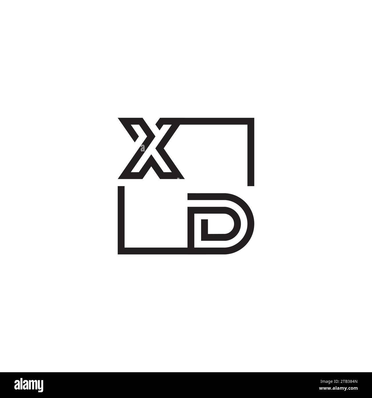 XD initial logo letters in high quality professional design that will print well across any ...