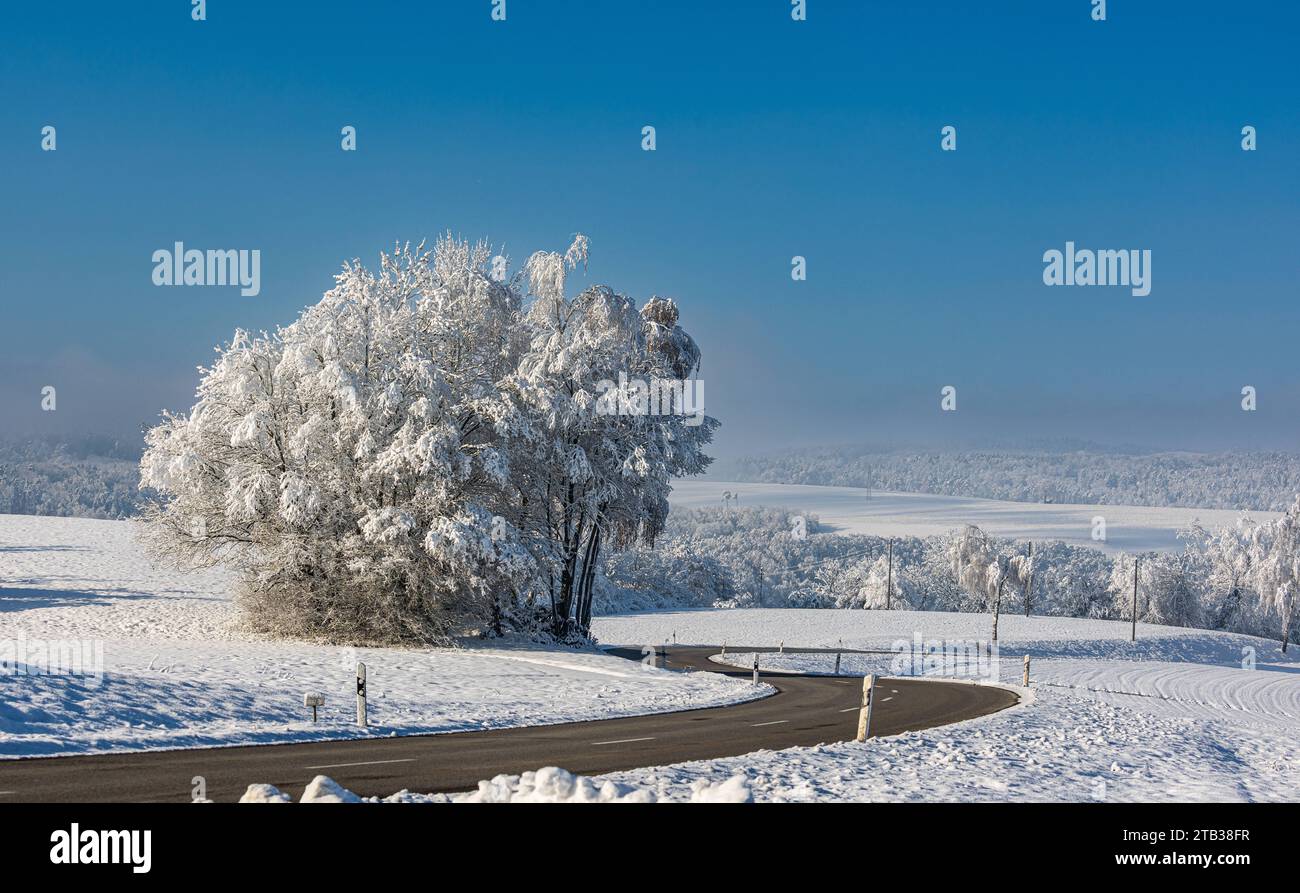 Winterliches Landschaft Der Winter hat die Landschaft rund um die ...