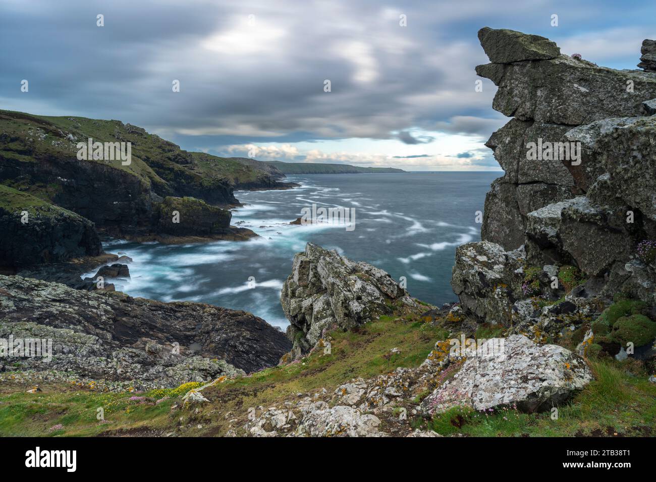 Rugged Cornish coastal scenery from Gurnard's Head near Zennor ...