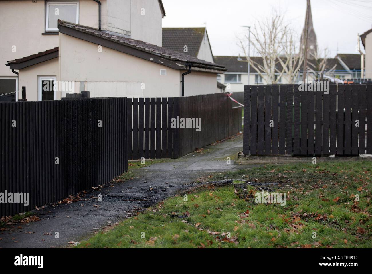 The scene in the Edward Street area of Lurgan, Co Armagh, as two women ...