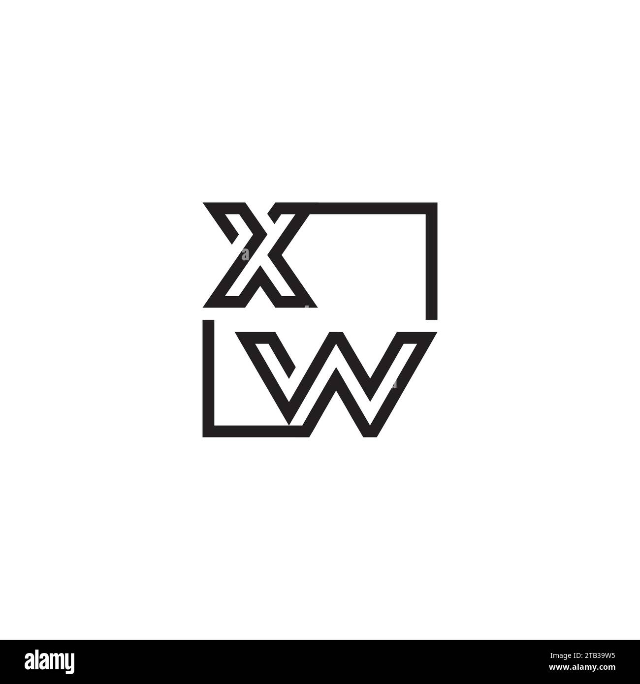 XW initial logo letters in high quality professional design that will ...