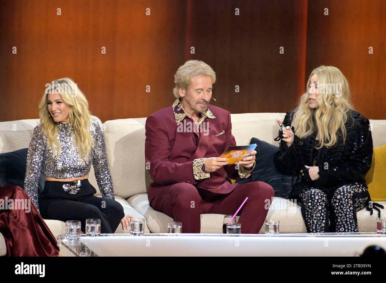 Helene Fischer, Thomas Gottschalk und Cher in der ZDF-Unterhaltungsshow 'Wetten, dass..?' live ...