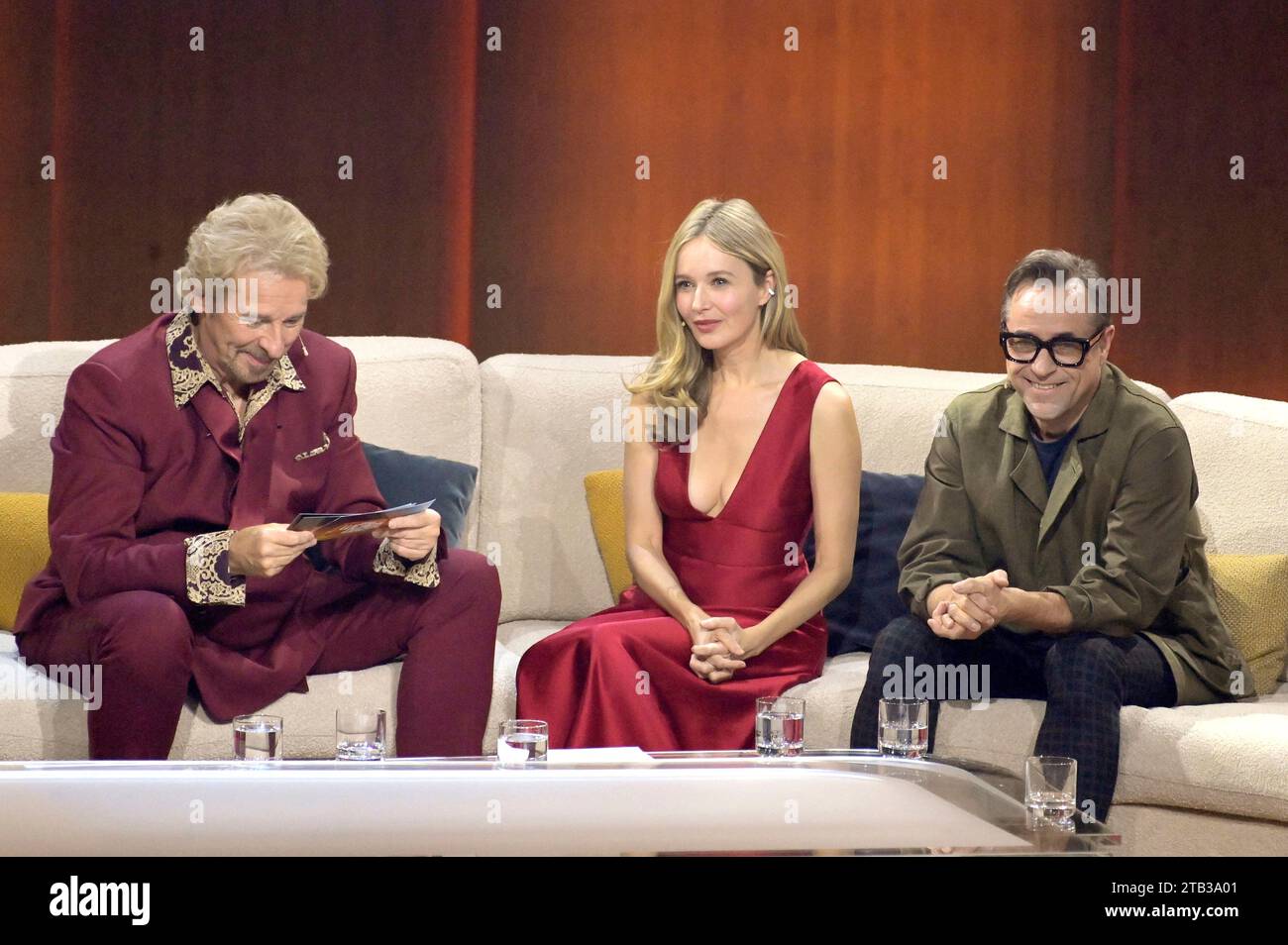 Thomas Gottschalk, Stefanie Stappenbeck und Jan Josef Liefers in der ...