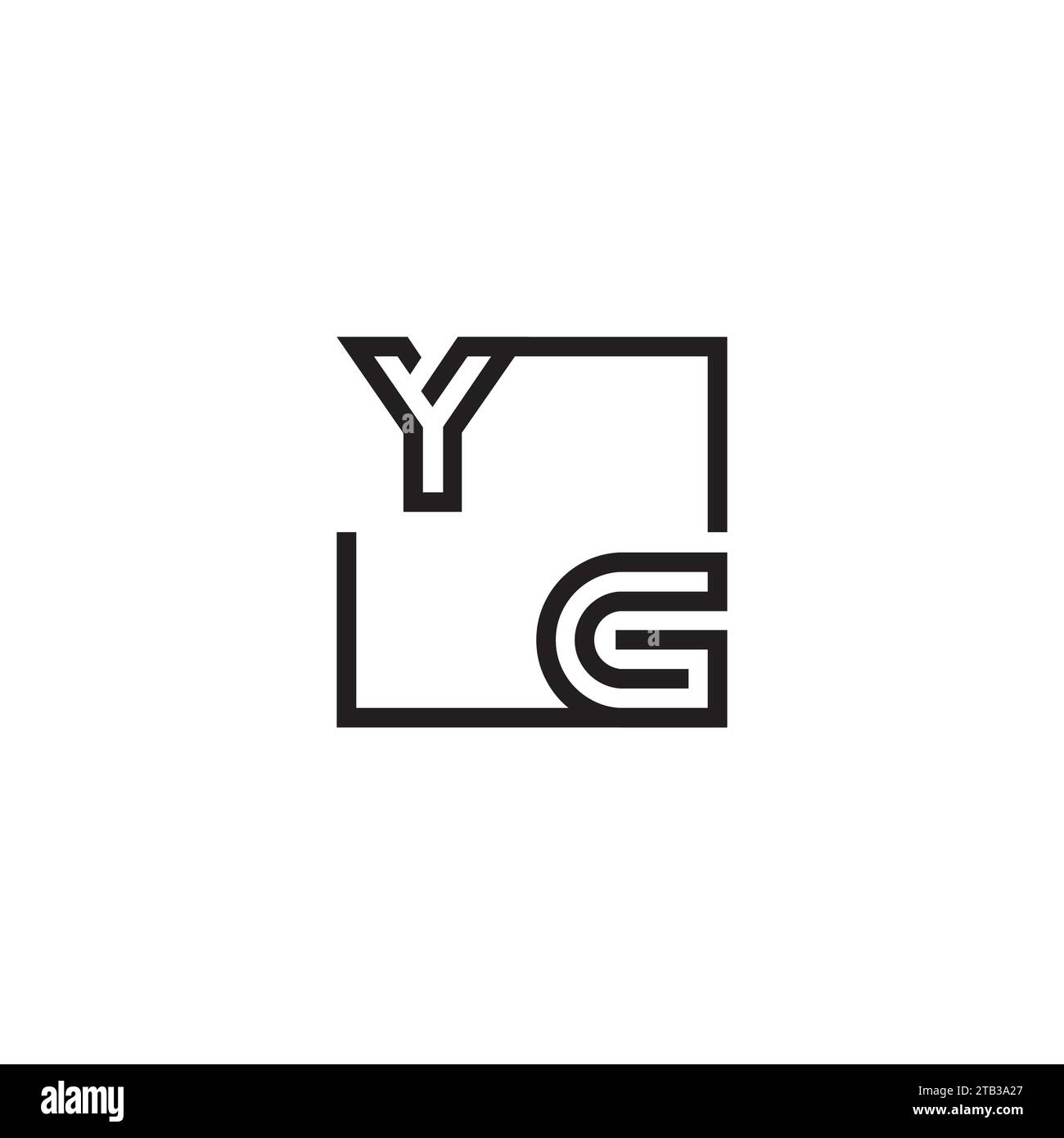 YG initial logo letters in high quality professional design that will ...