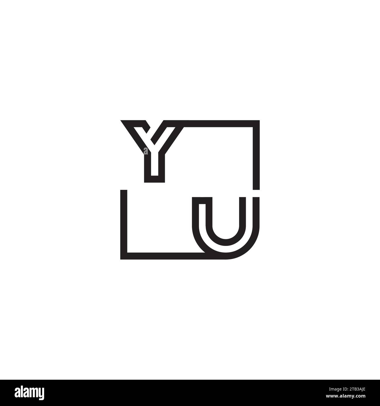 YU initial logo letters in high quality professional design that will ...