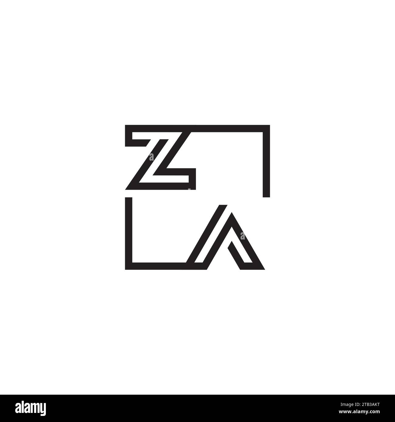 ZA initial logo letters in high quality professional design that will ...