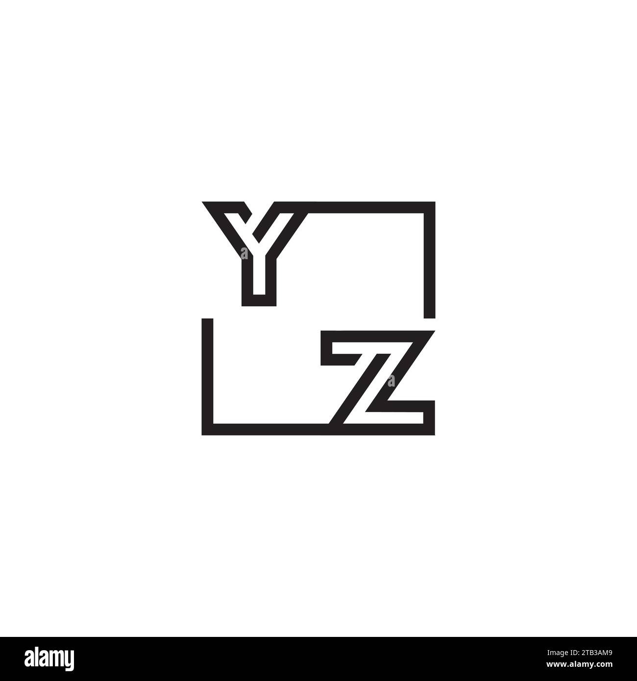 Yz minimal logo design Stock Vector Images - Alamy