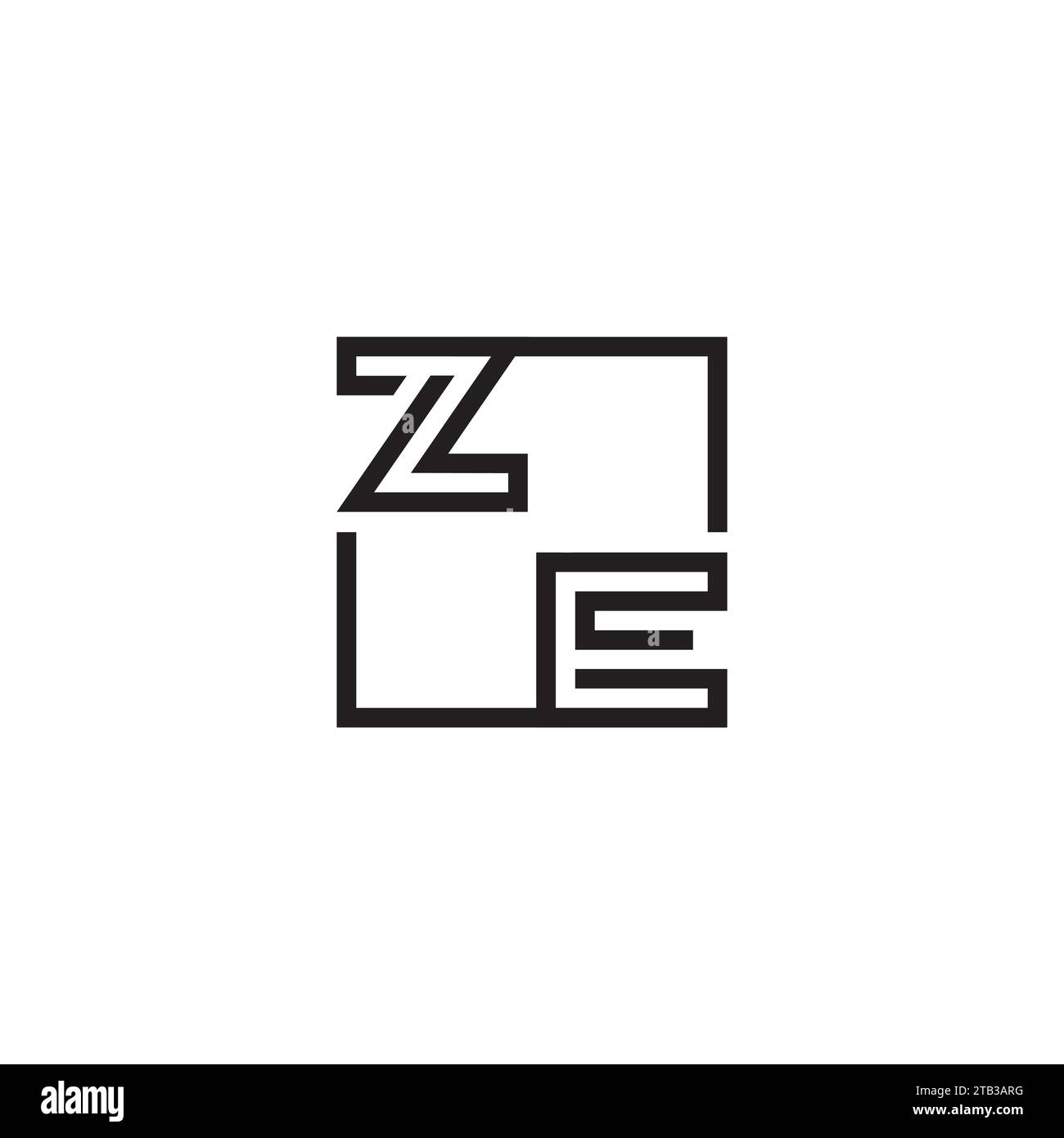 ZE initial logo letters in high quality professional design that will ...