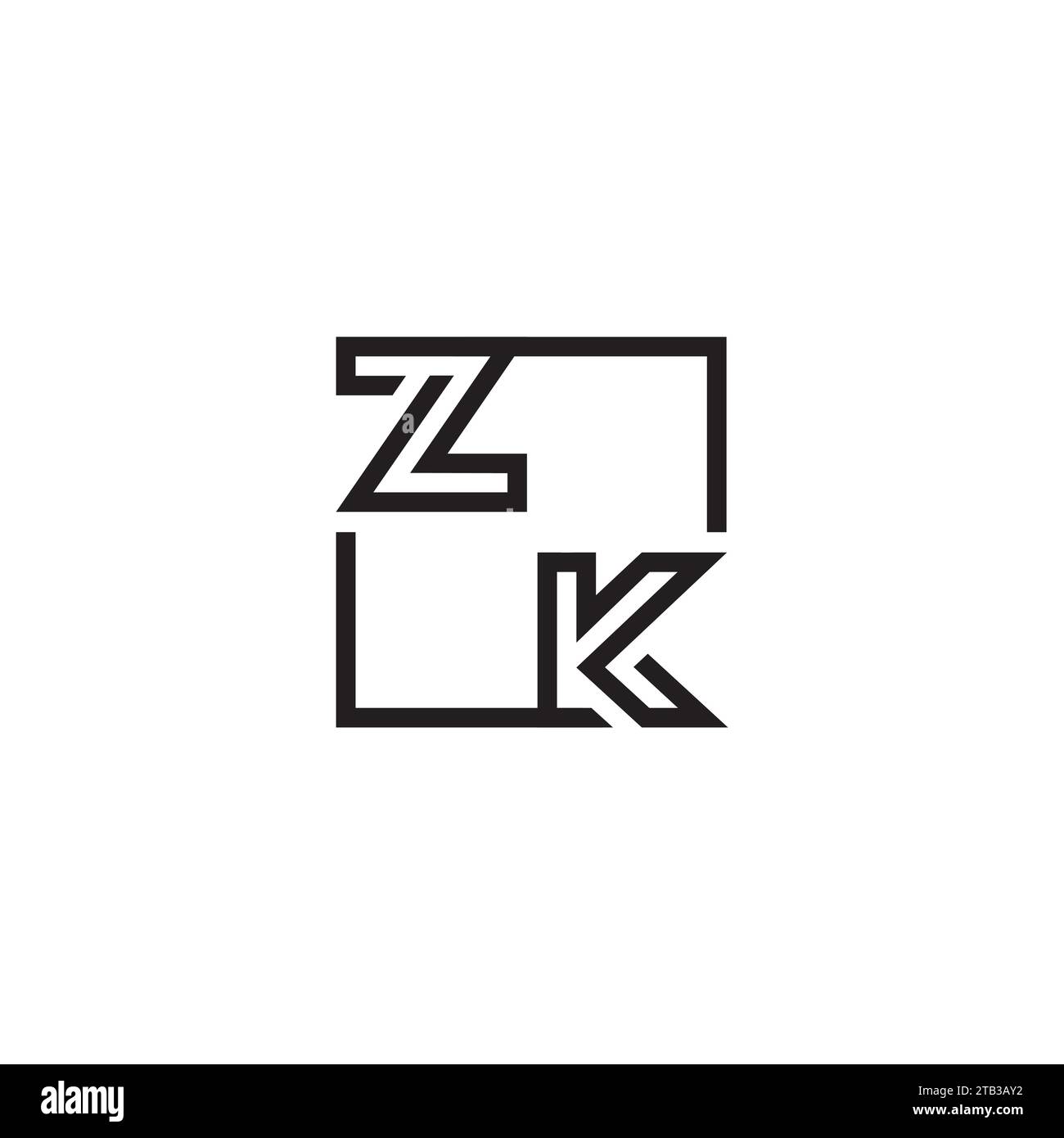 ZK initial logo letters in high quality professional design that will ...